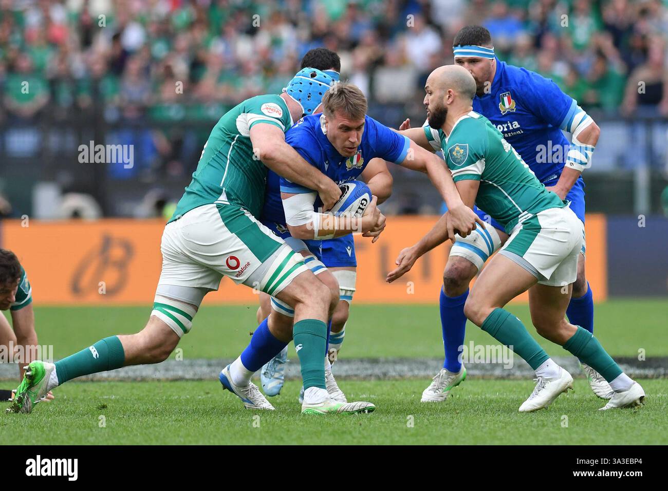 Rome, Italy. 15th Mar, 2025. Federico Ruzza of Italy (L) Jamison Gibson ...