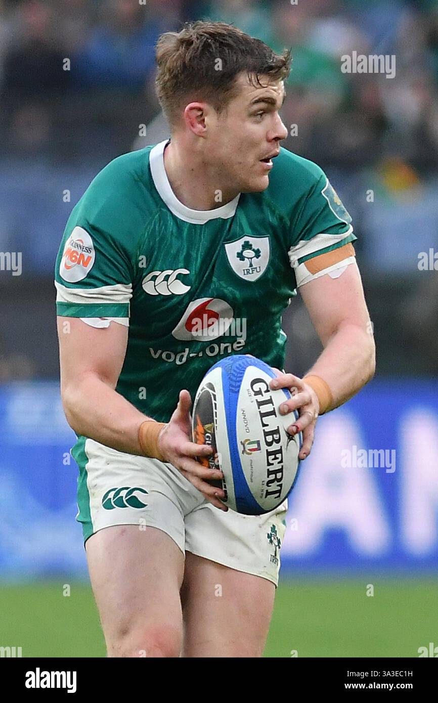 Rome, Italy. 15th Mar, 2025. Jack Crowley of Ireland seen in action ...