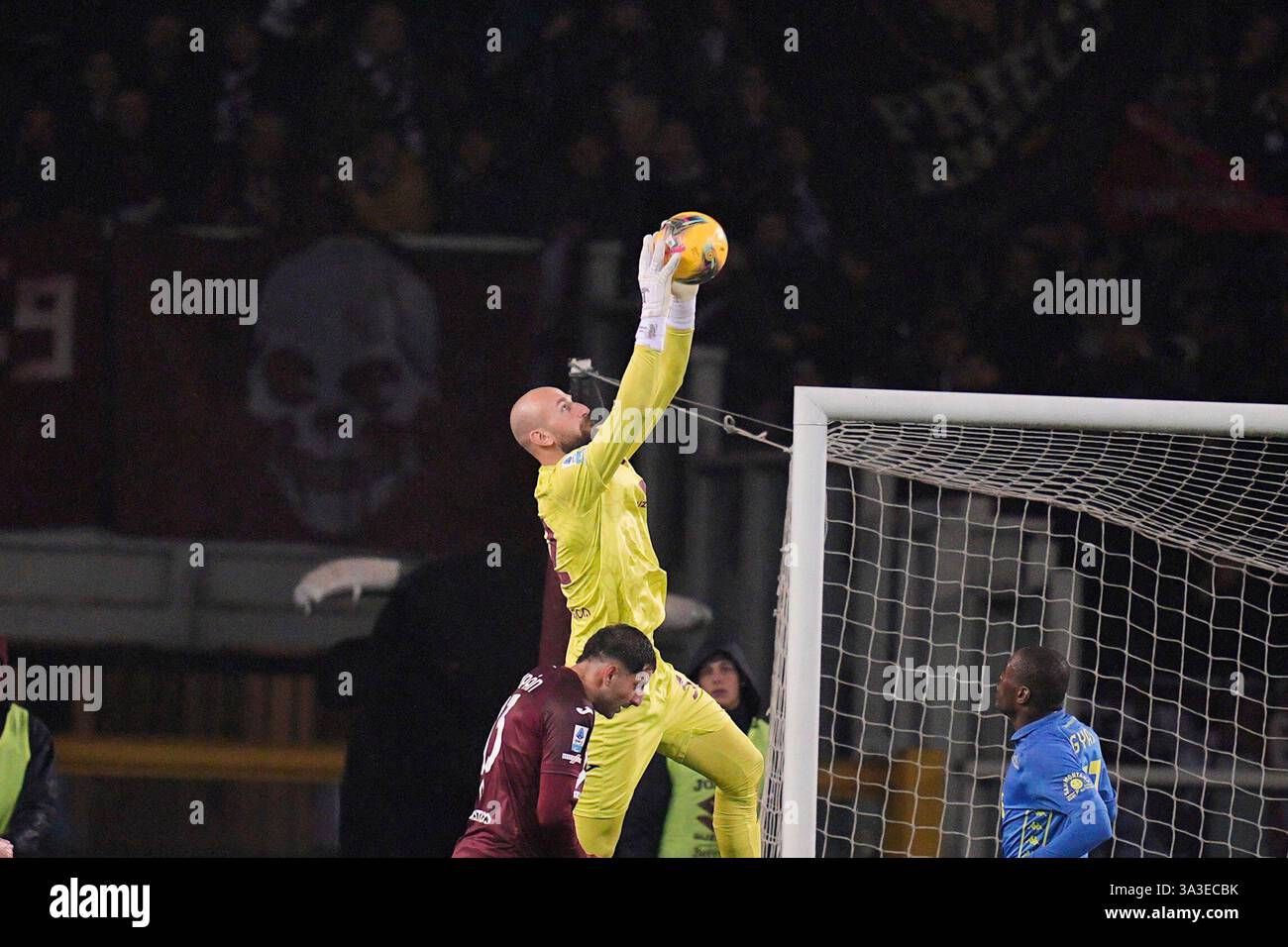Torino's goalkeeper Vanja Milinkovic-Savic makes a save during the ...