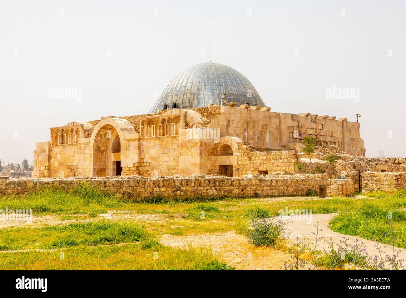 The Dome of Umayyad Palace mosque, Citadel Hill, Jabal al-Qala, Amman ...