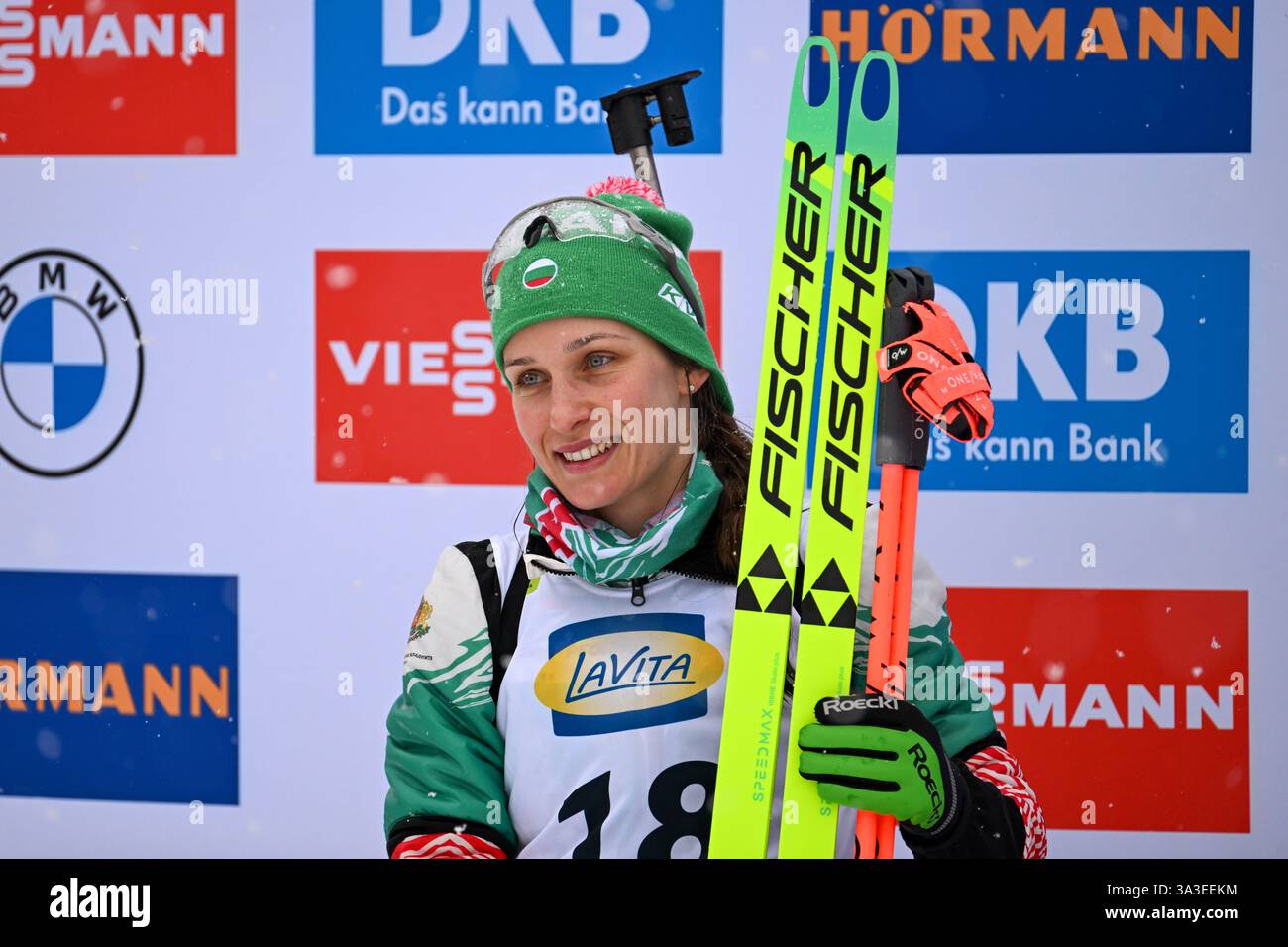 Pokljuka, Slovenia. 15th Mar, 2025. Second Placed Milena Todorova of ...