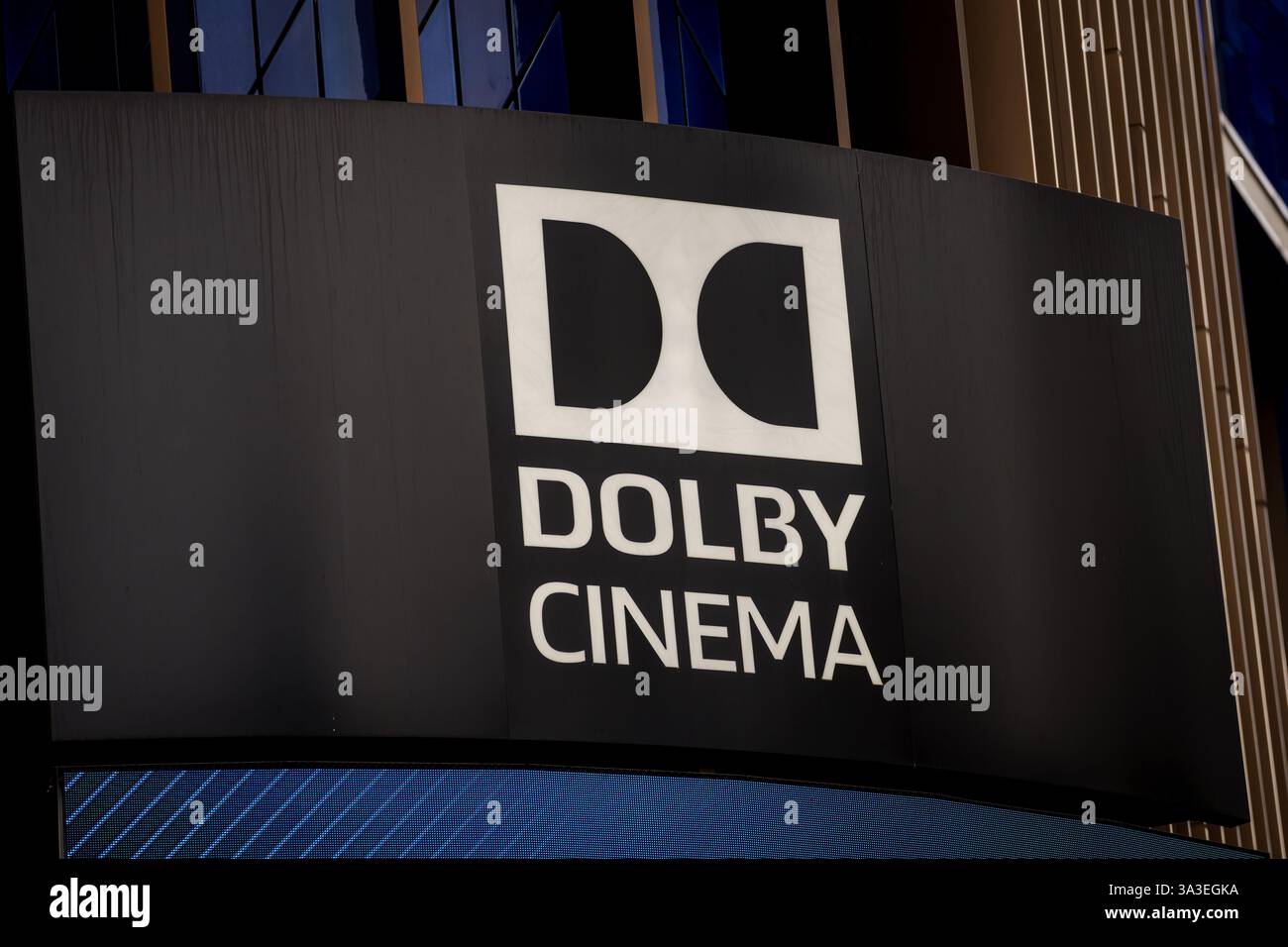 LONDON, UK. 16th February 2025. Dolby Digital logo. Dolby Digital ...