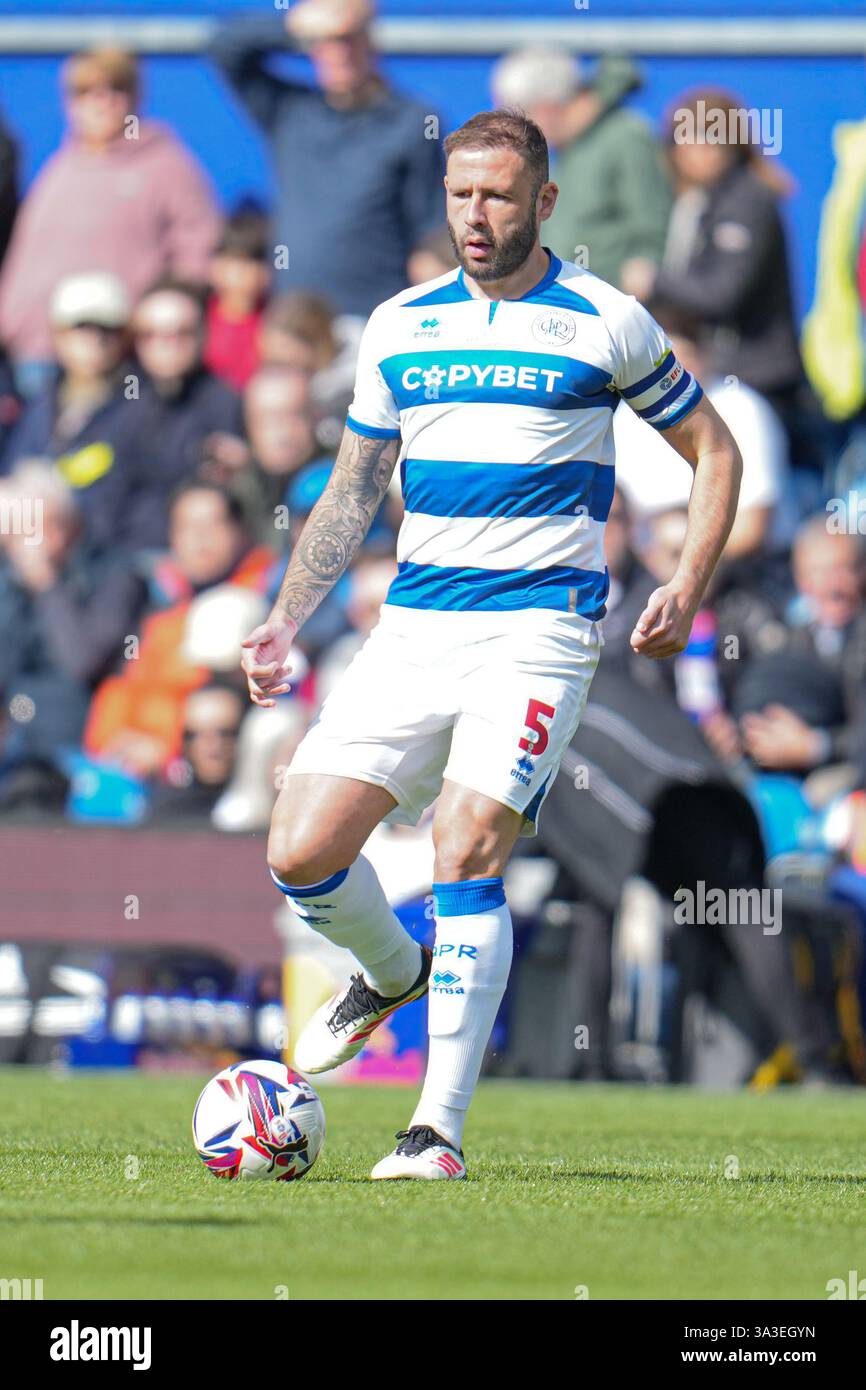 Steve Cook of Queens Park Rangers during the Sky Bet Championship match ...
