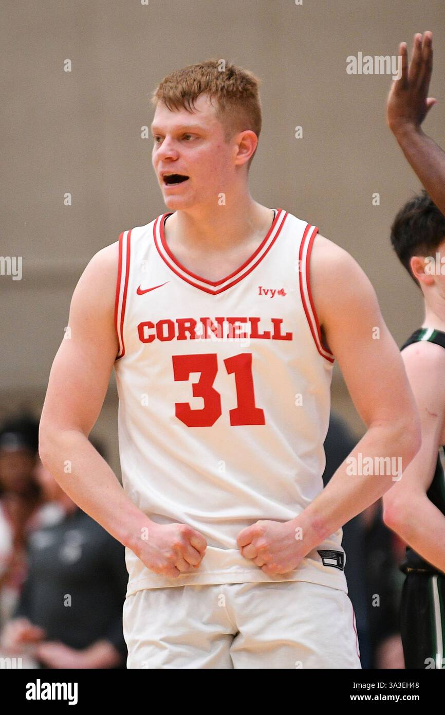 PROVIDENCE, RI - MARCH 15: Cornell Big Red guard Cooper Noard (31) reacts during the college ...