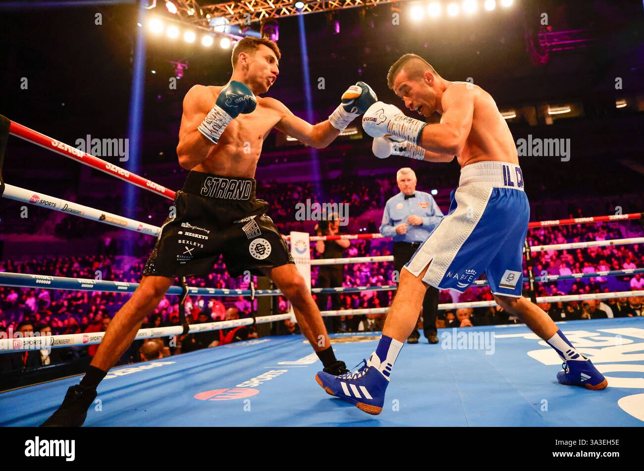 15th March 2025; M&S Bank Arena, Liverpool, England; WBA Featherweight Title Fight, Nick Ball ...