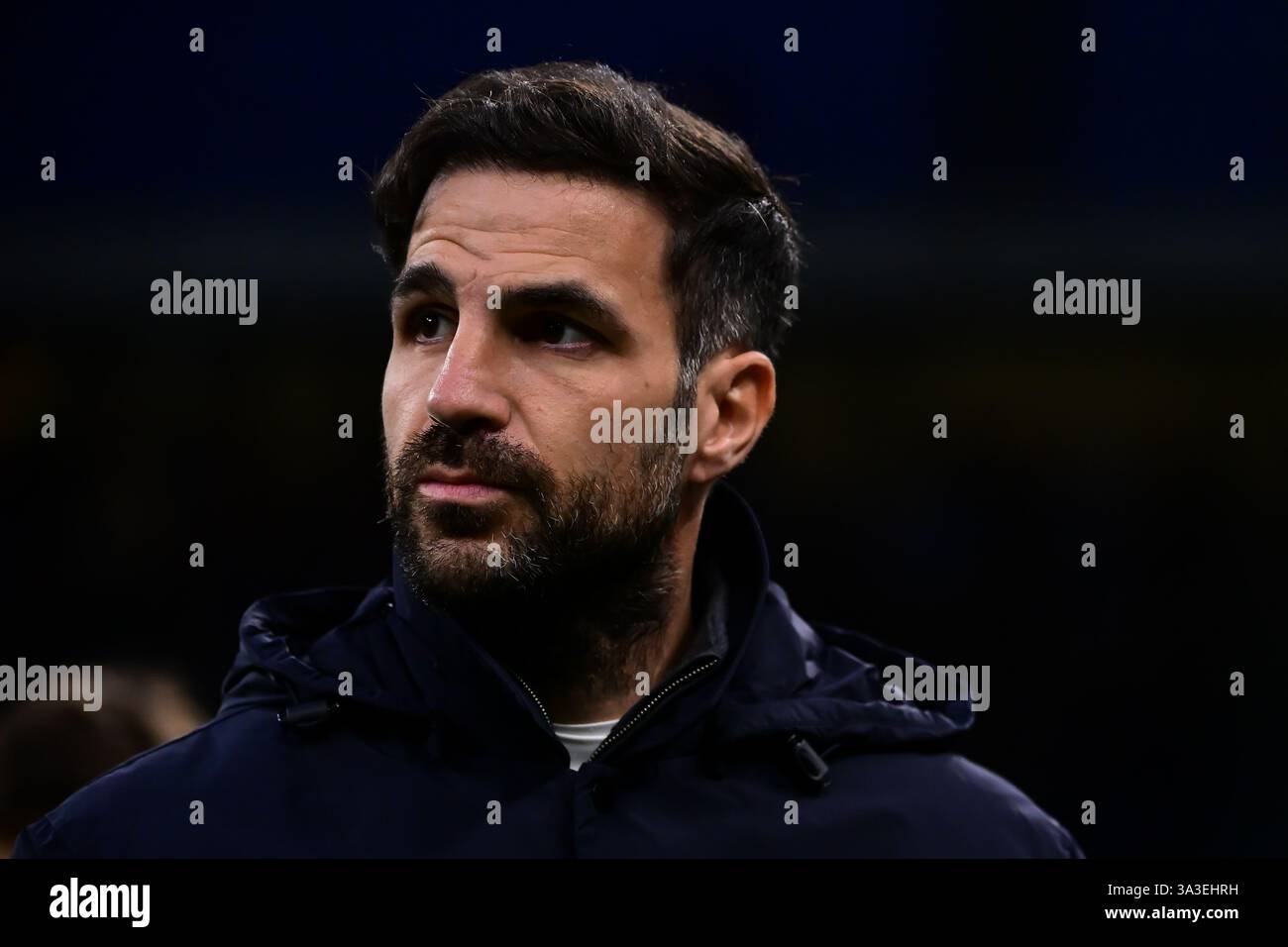 Milan, Italy on March 15, 2025. Como's Spanish coach Cesc Fabregas ...