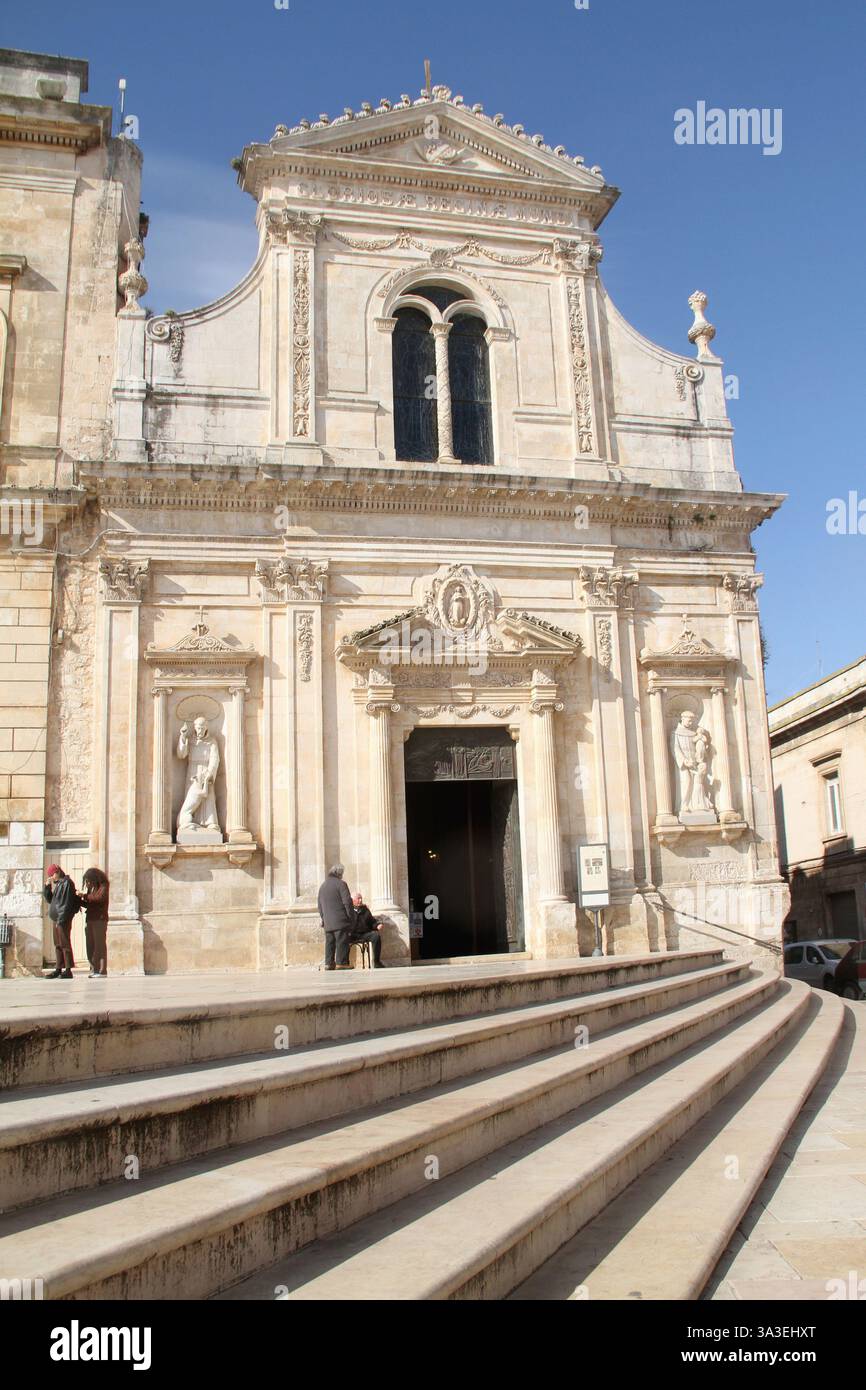 Ostuni, Italy. Exterior of the 17th century Chiesa di San Francesco d ...