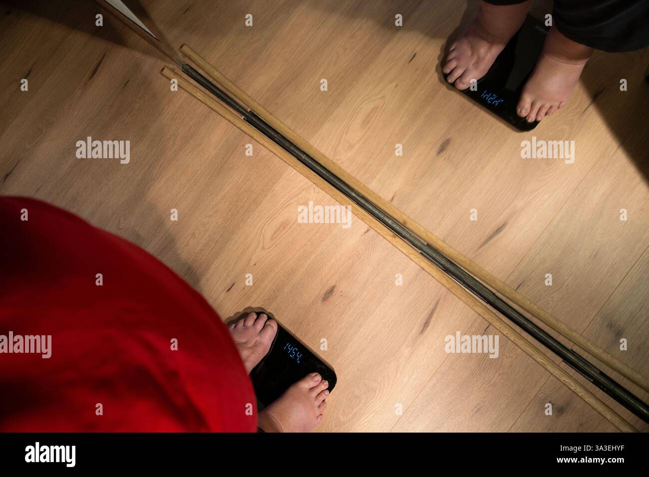 Untermerzbach, Germany. 15th Mar, 2025. A very overweight woman stands ...