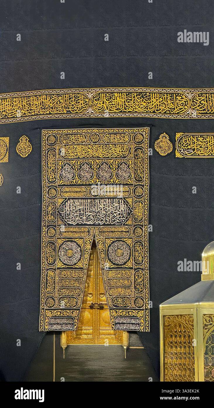 Mecca, Saudi Arabia - May 02, 2024 : The door of the Kaaba called ...