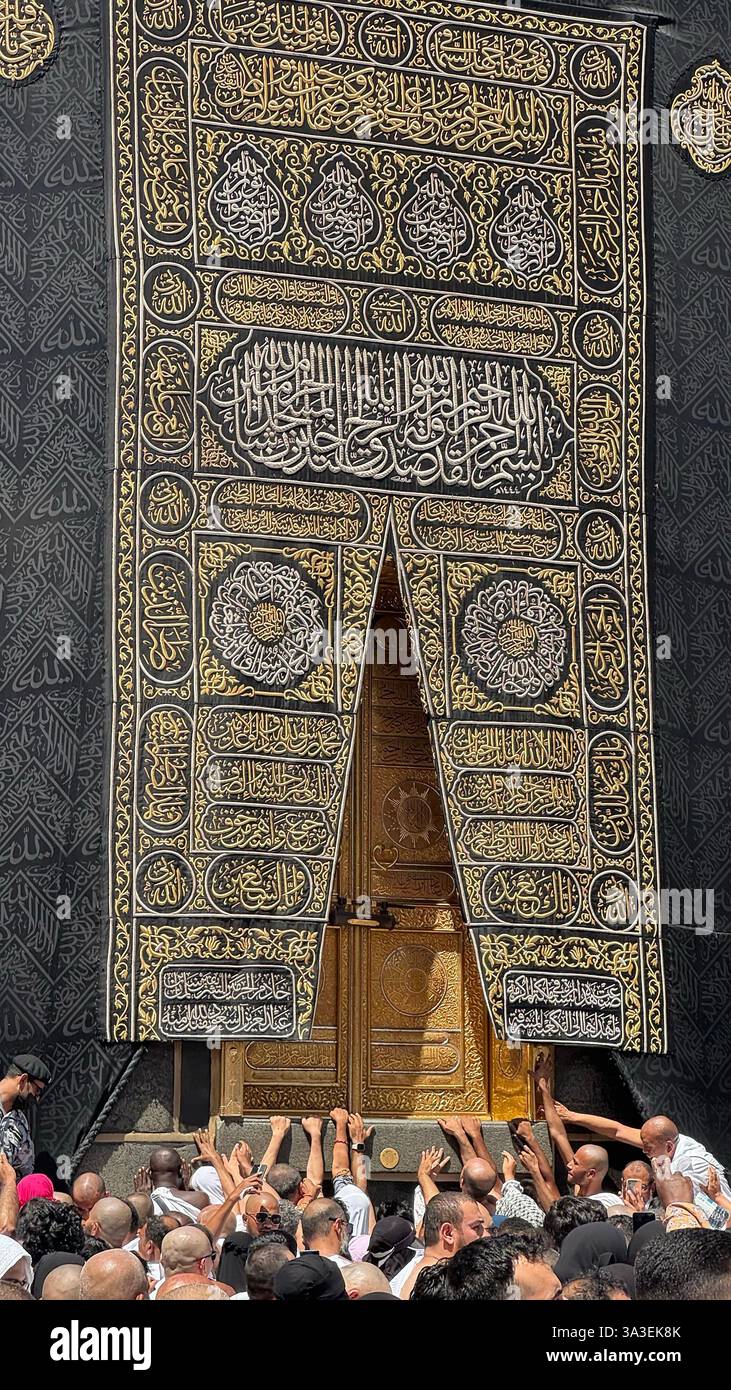 Mecca, Saudi Arabia - May 02, 2024 : The door of the Kaaba called ...