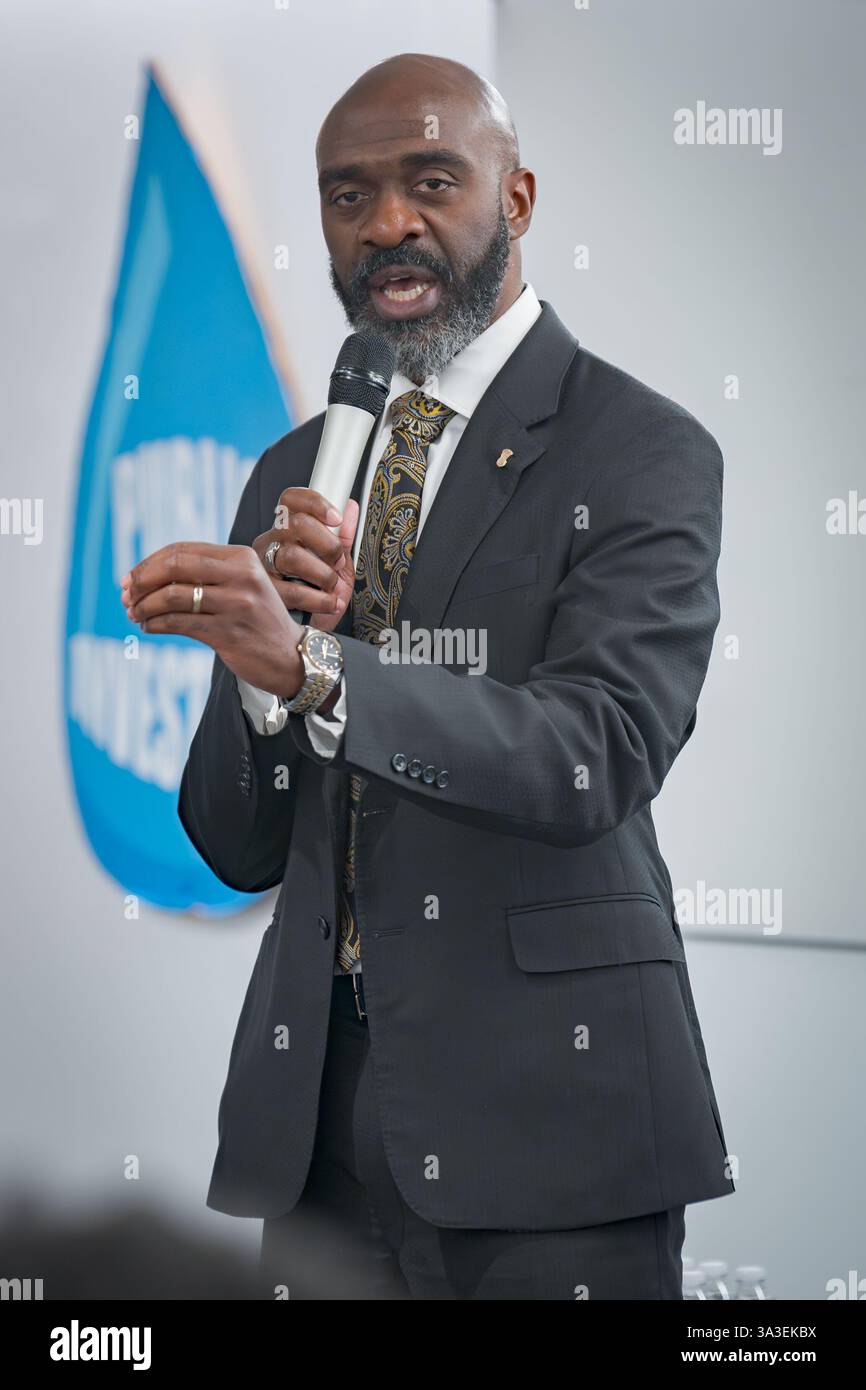 NYC Mayoral candidate Michael Blake. On March 14, 2025 the CUNY Rising ...