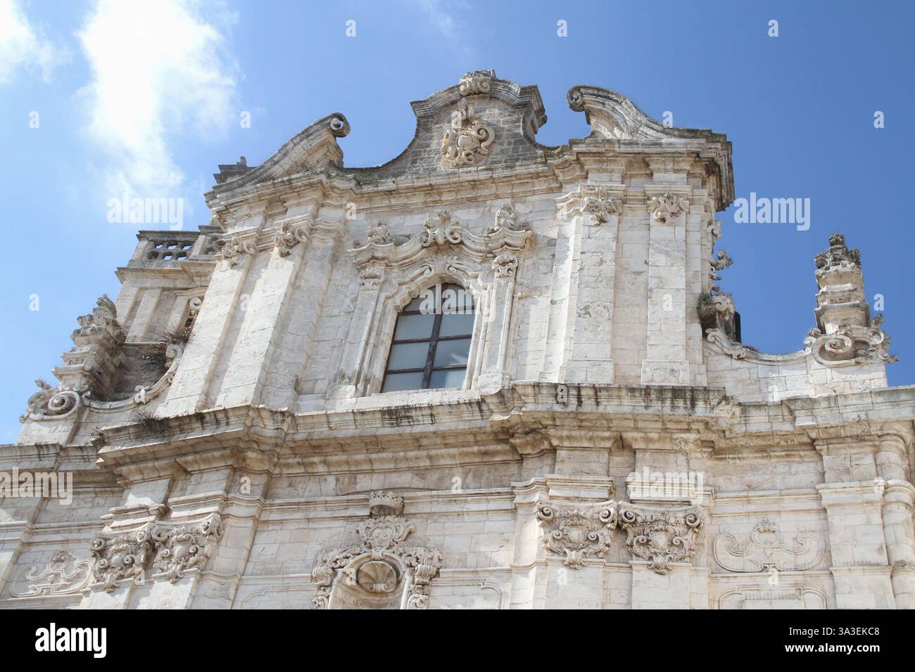 Ostuni, Italy. Exterior view of the 18th century Church of Saint Vito ...