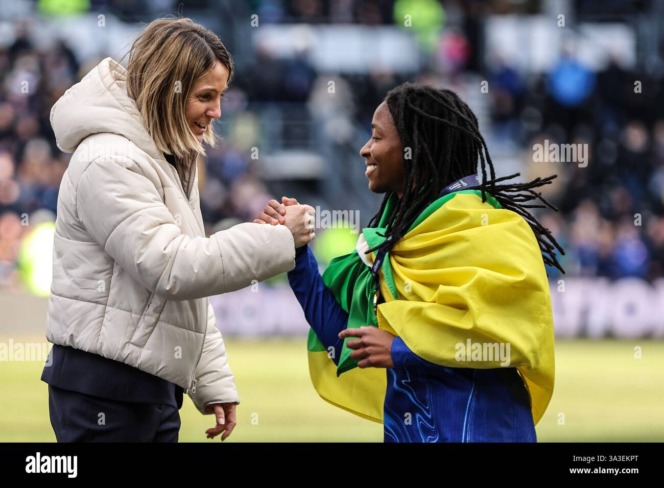Derby, UK. 15th Mar, 2025. Chelsea manager Sonia Bompastor ...