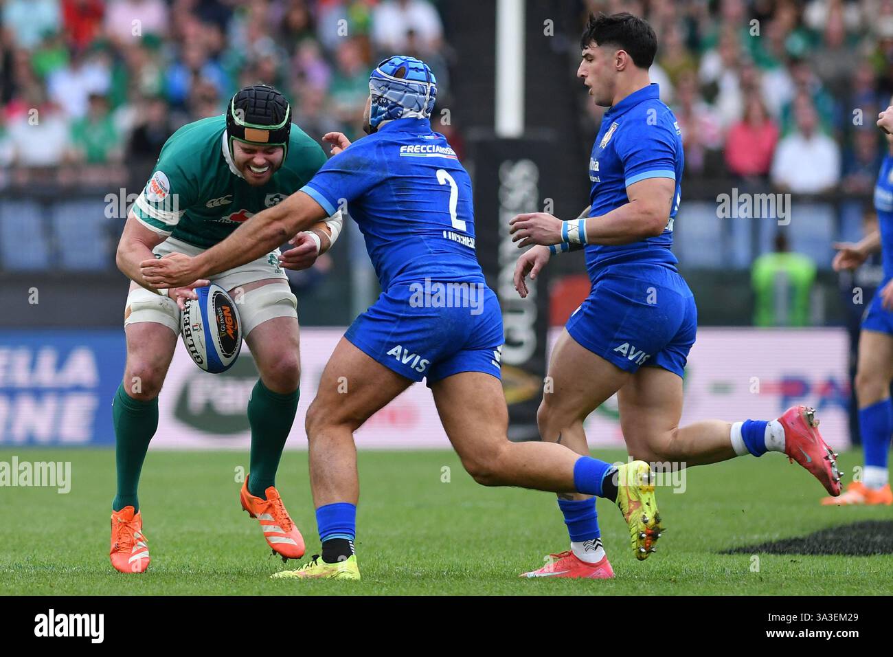 Rome, Lazio. 15th Mar, 2025. James Ryan of Ireland, Gianmarco Lucchesi ...