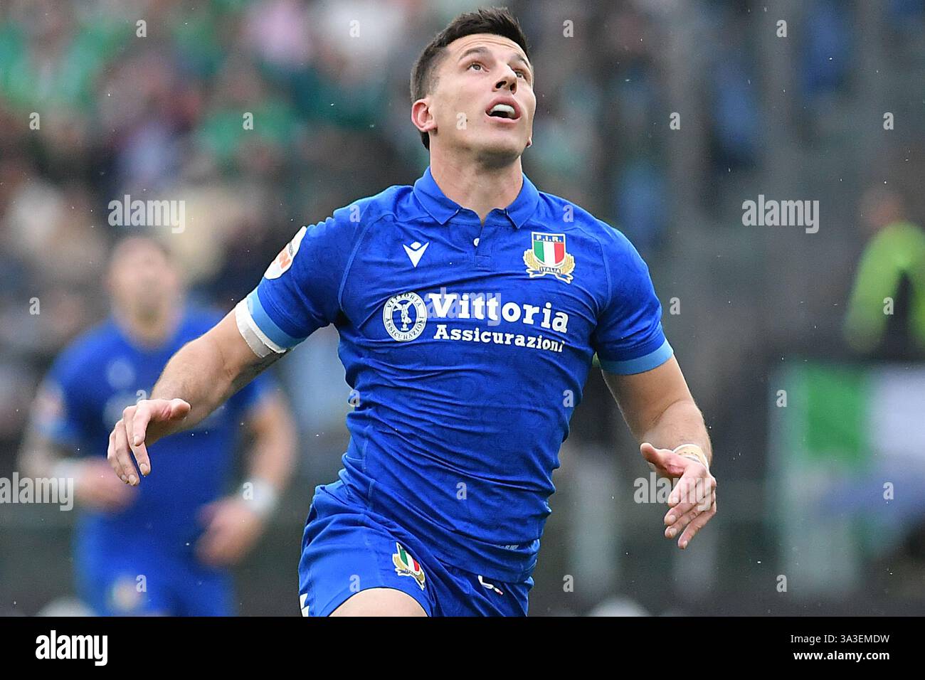Rome, Lazio. 15th Mar, 2025. Tommaso Allan of Italy during 6 Nations ...