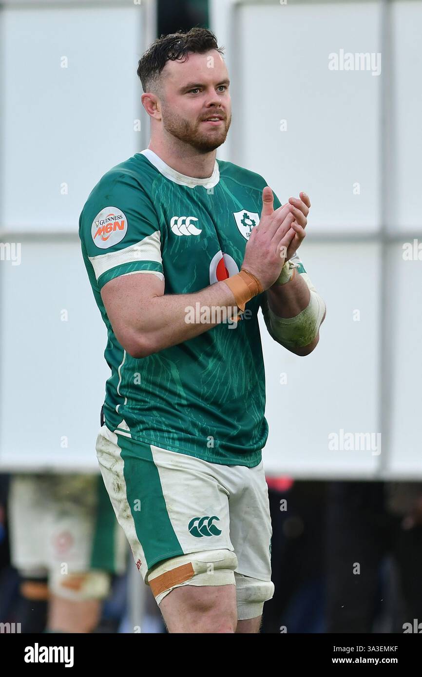 Rome, Lazio. 15th Mar, 2025. James Ryan of Ireland celebrate the ...