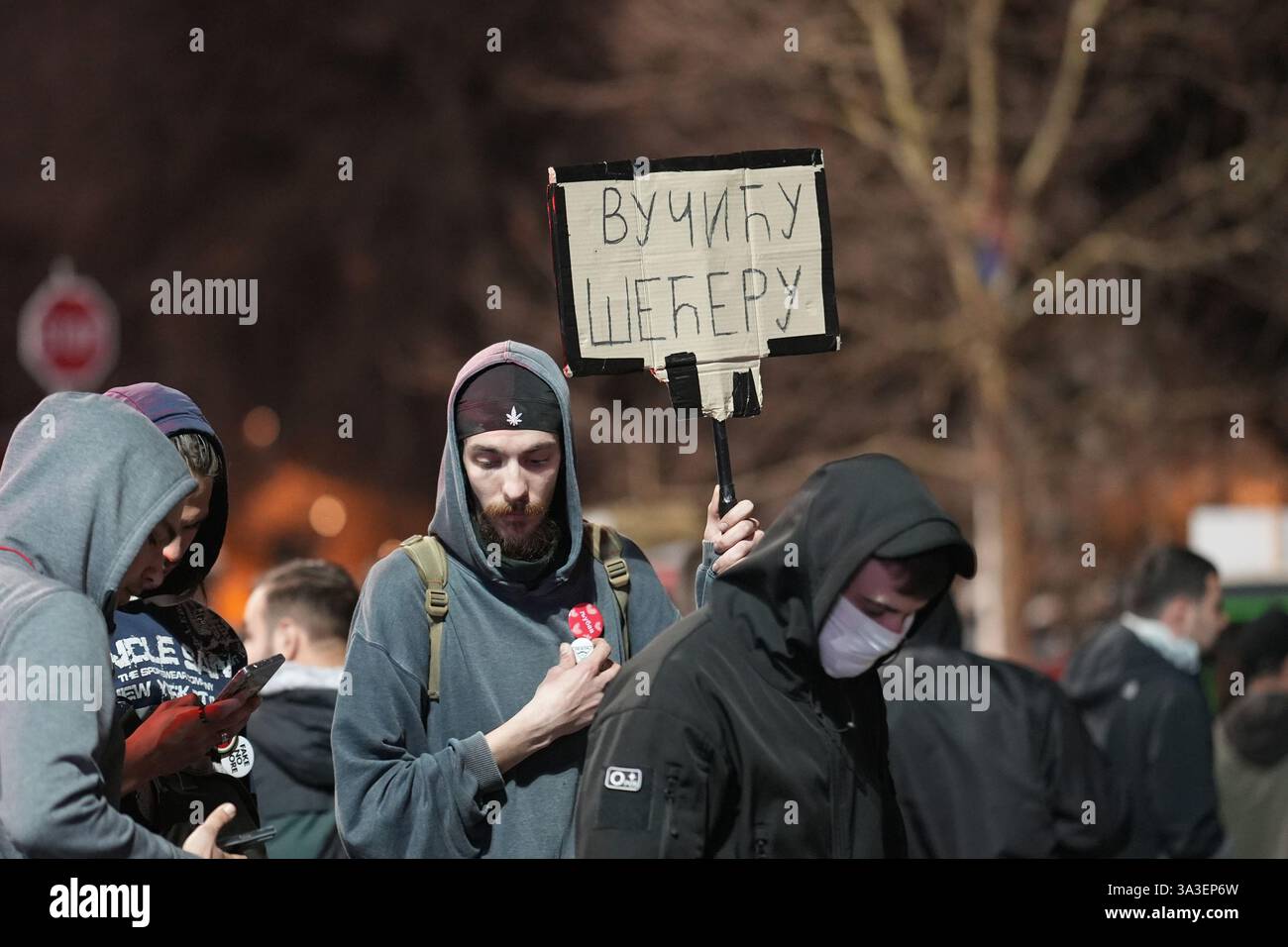 Citizens are protesting on the streets of Belgrade on March 15, 2025 in ...
