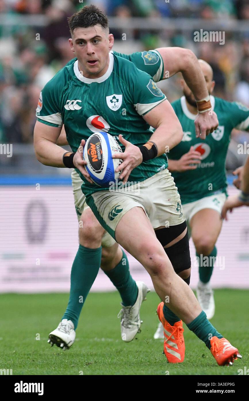 Rome, Lazio. 15th Mar, 2025. Dan Sheehan of Ireland during 6 Nations ...