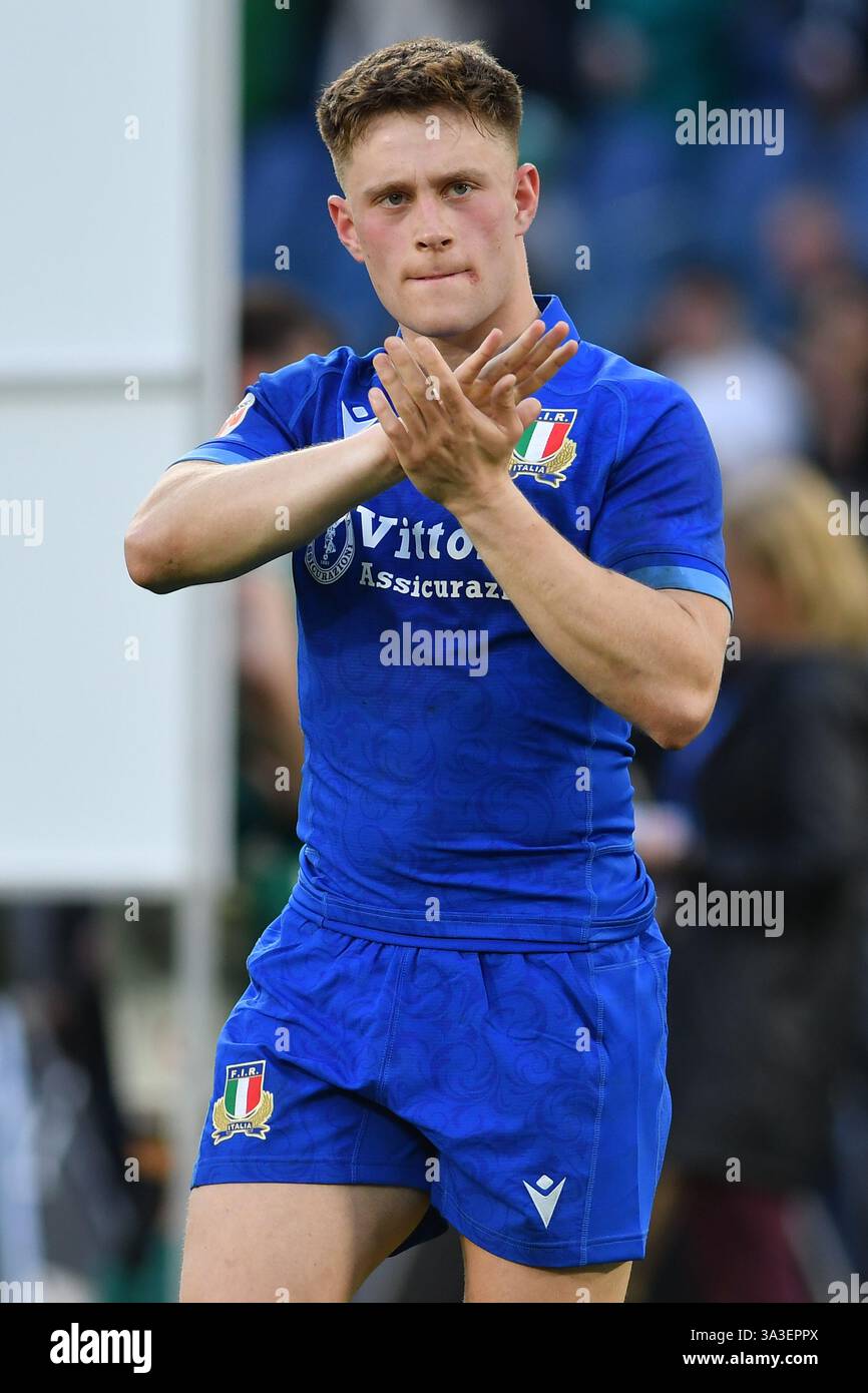 Rome, Lazio. 15th Mar, 2025. Stephen Varney of Italy during 6 Nations ...