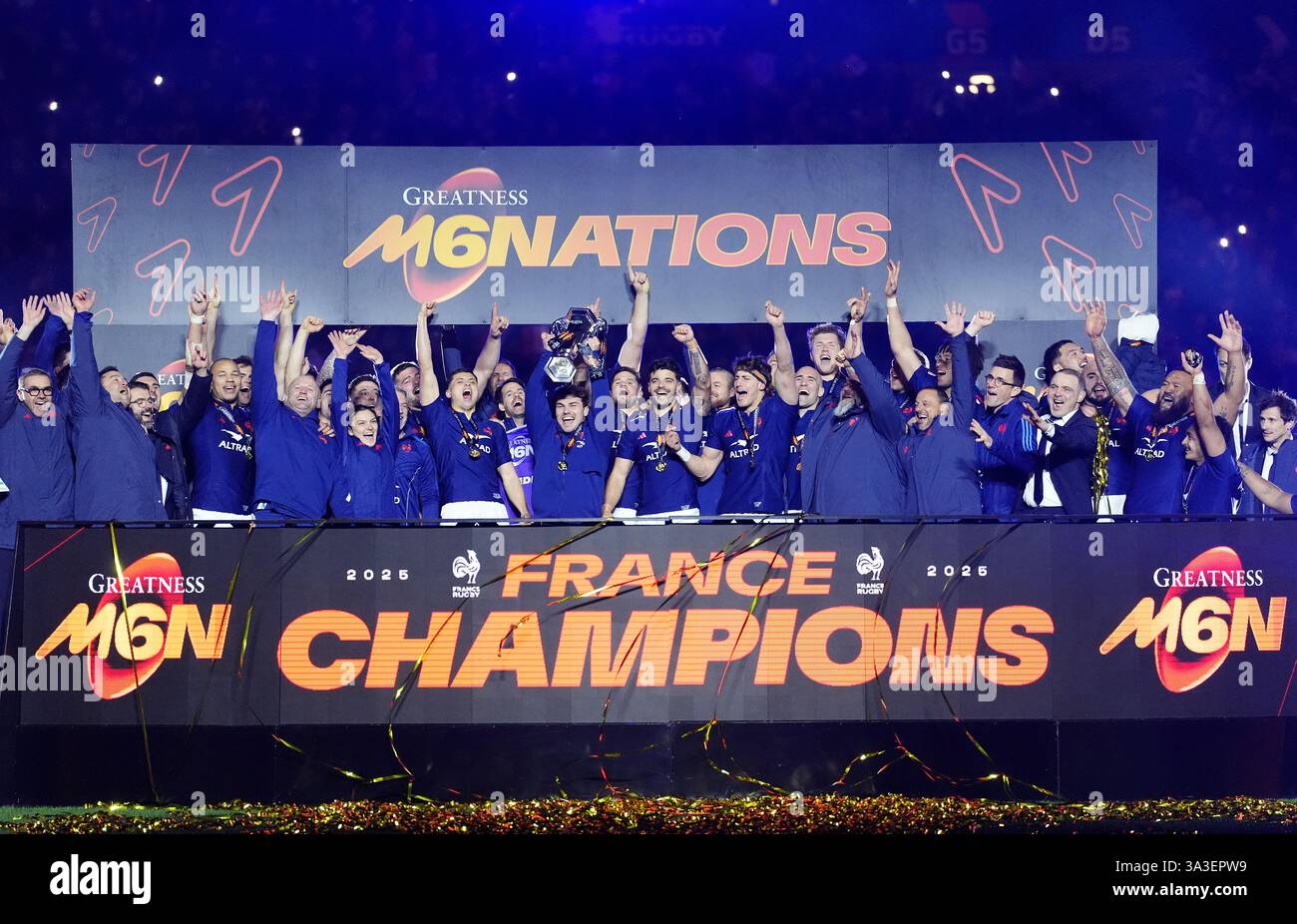 France's Antoine Dupont lifts the Guinness Men's Six Nations ...