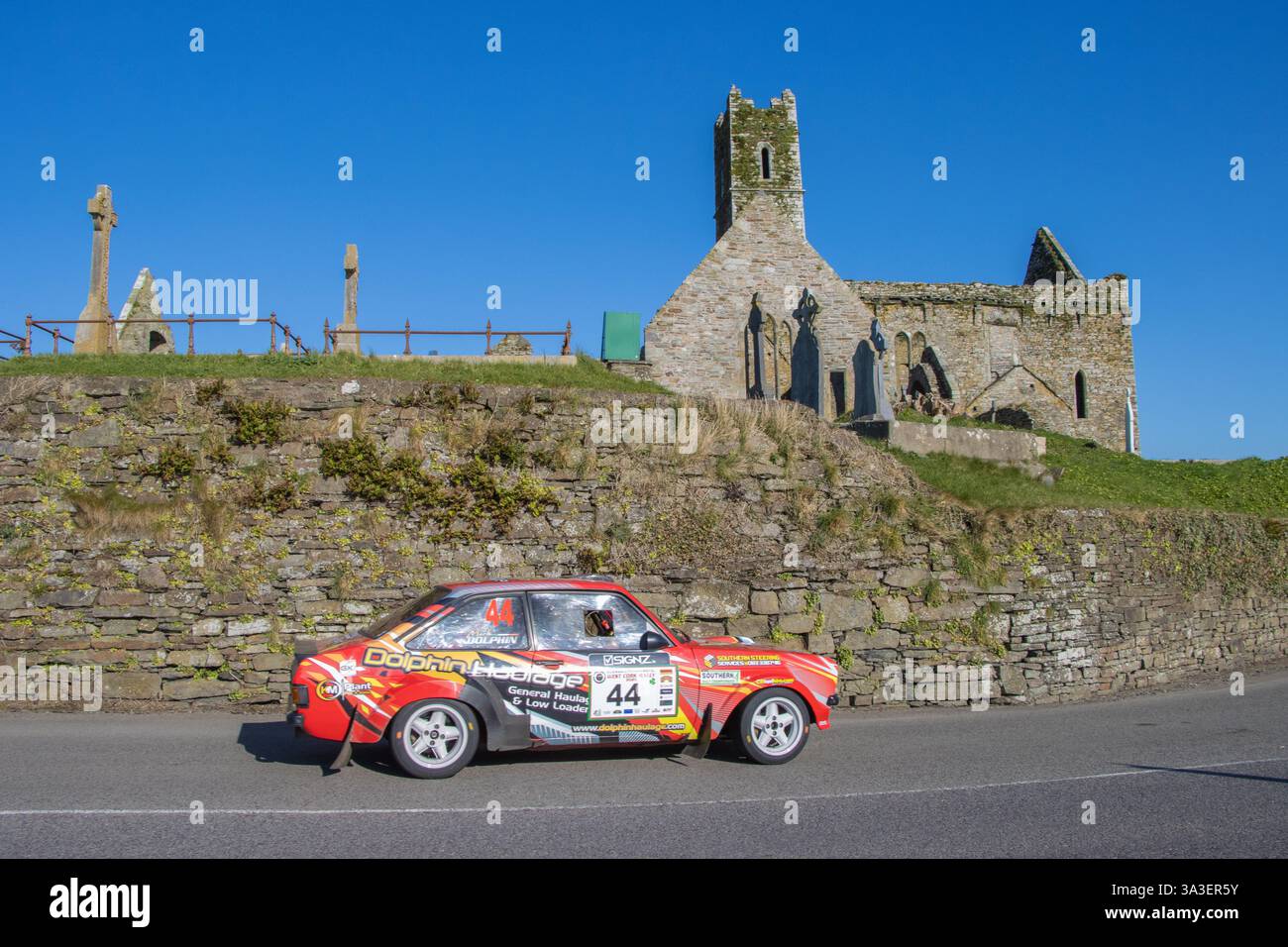 West Cork Rally 2025, cars pass through Timoleague en route to the ...