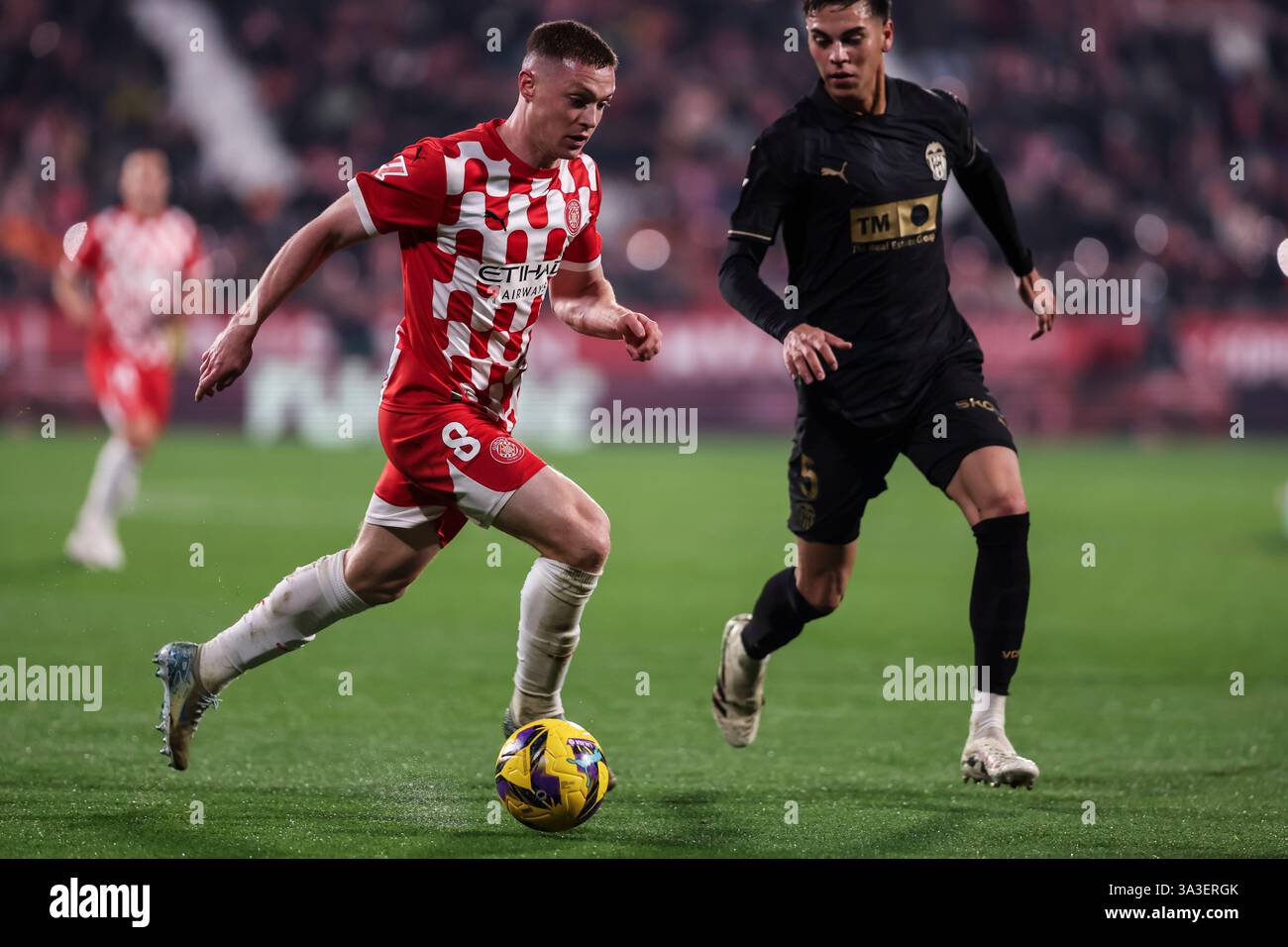 Viktor Tsyhankov of Girona FC in action during the Spanish league, La Liga EA Sports, football ...