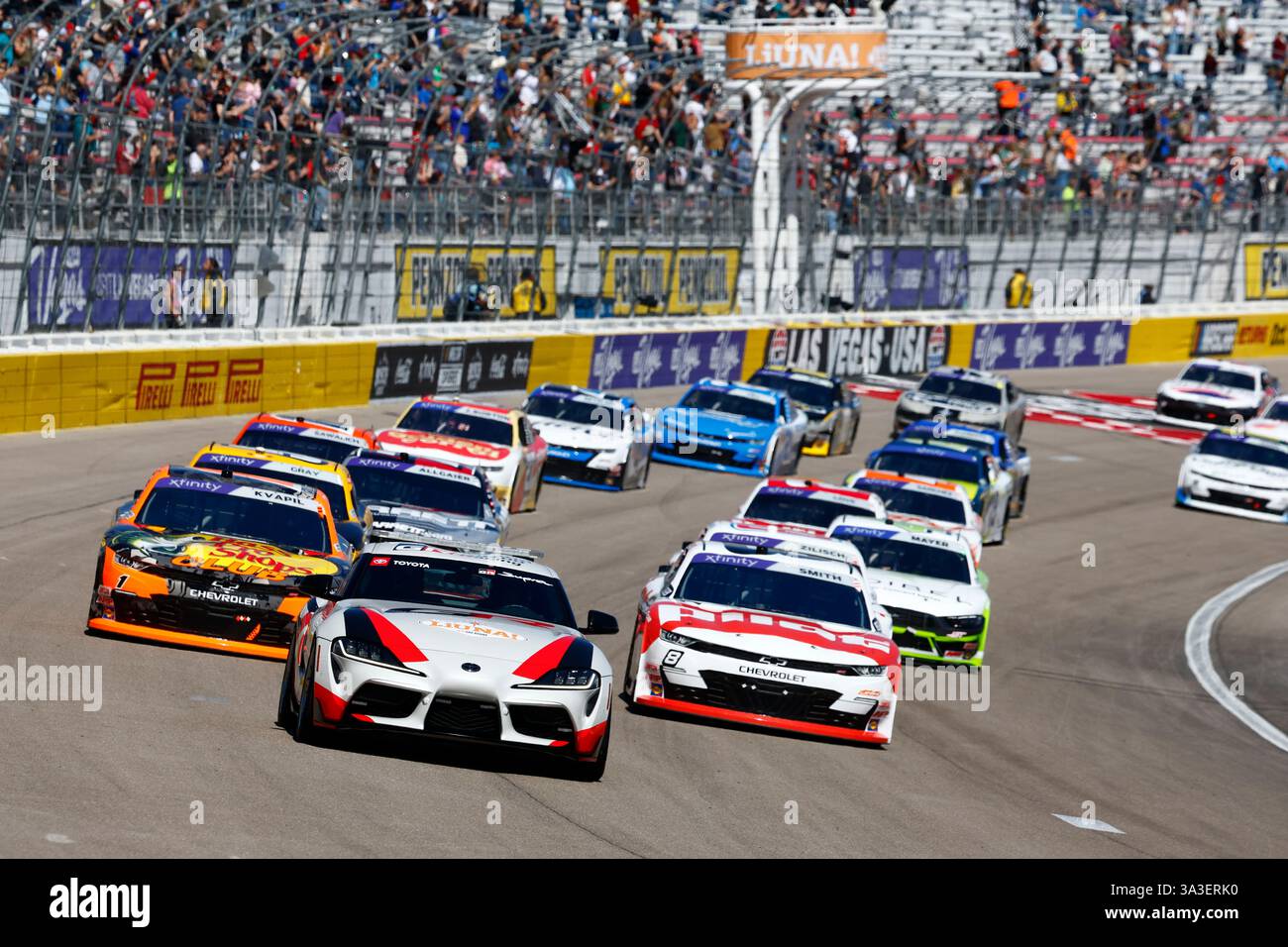 LAS VEGAS, NV - MARCH 15: The Toyota Supra Gazoo Racing pace car leads ...