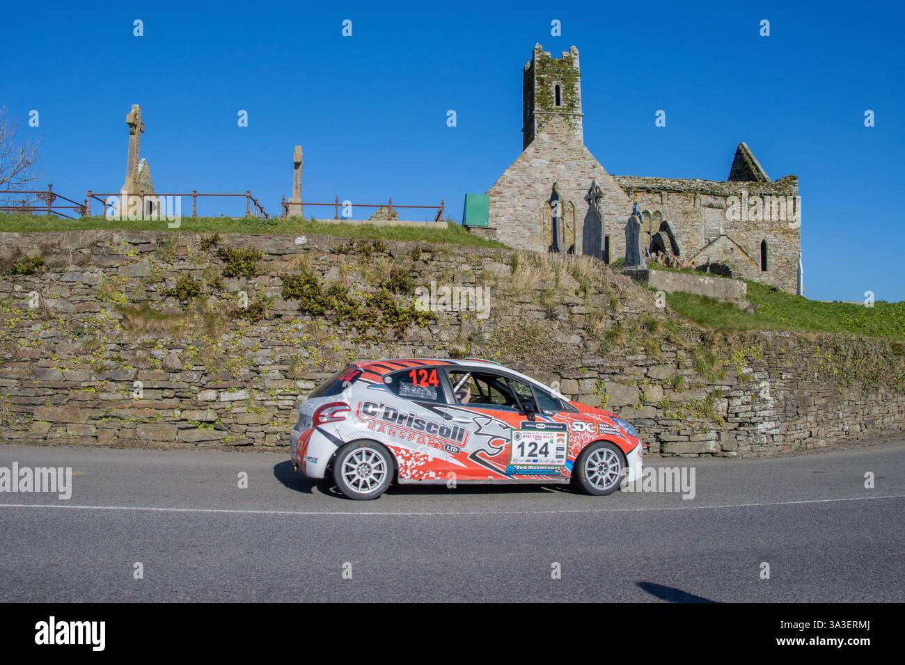 West Cork Rally 2025, cars pass through Timoleague en route to the ...