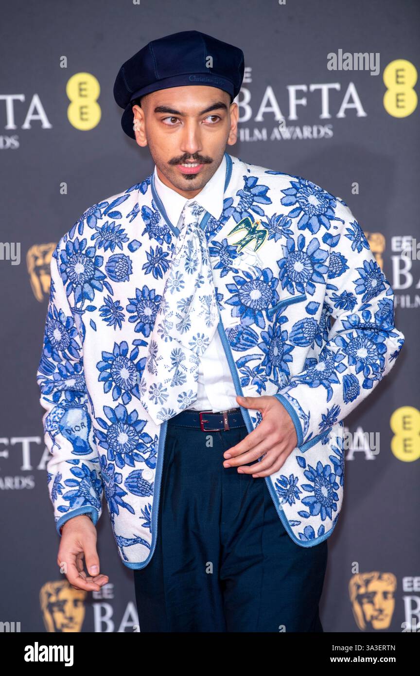 Nabhaan Rizwan at the 78th British Academy Film Awards, Royal Festival ...