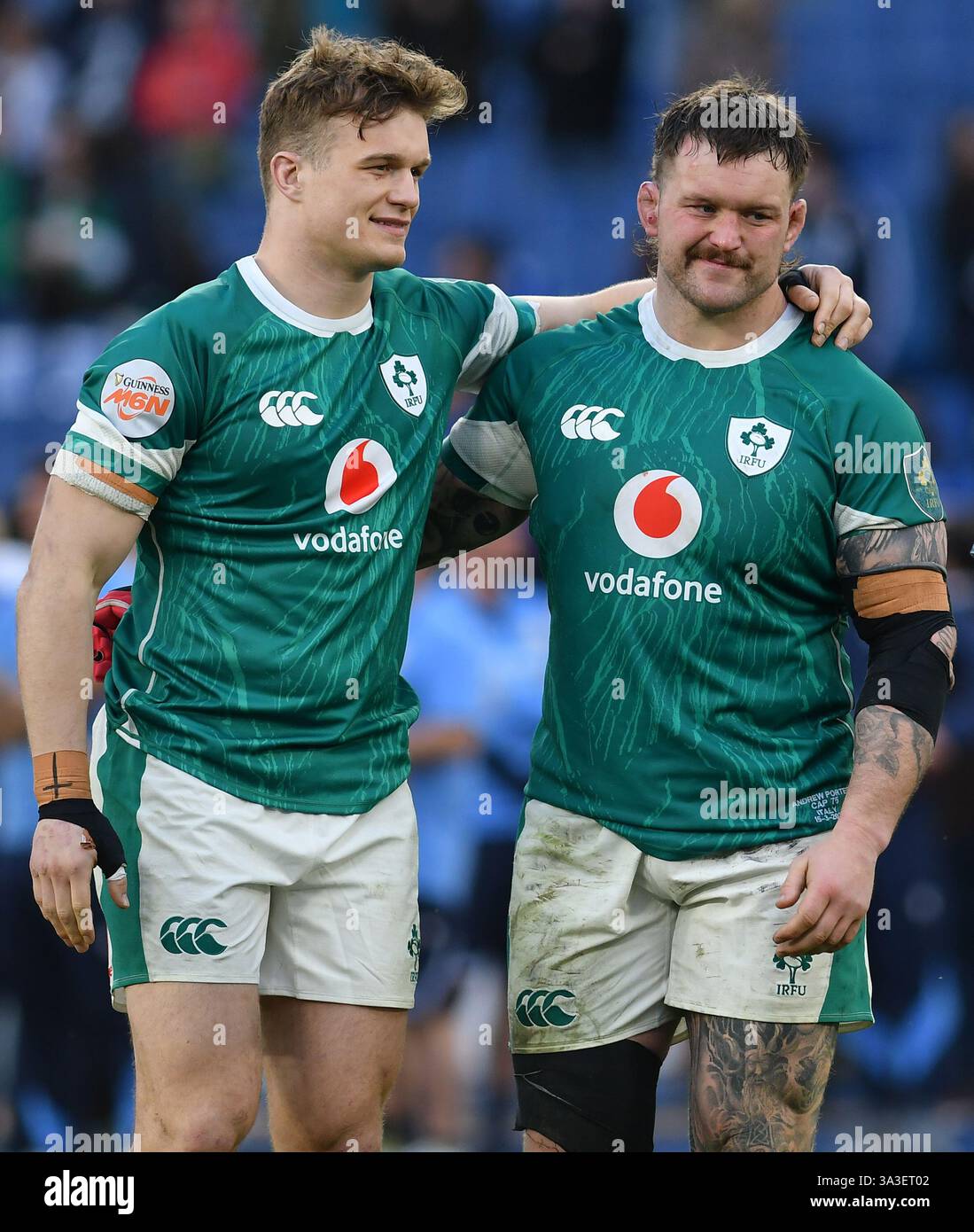 Rome, Lazio. 15th Mar, 2025. Josh Van Der Flier of Ireland, Andrew ...