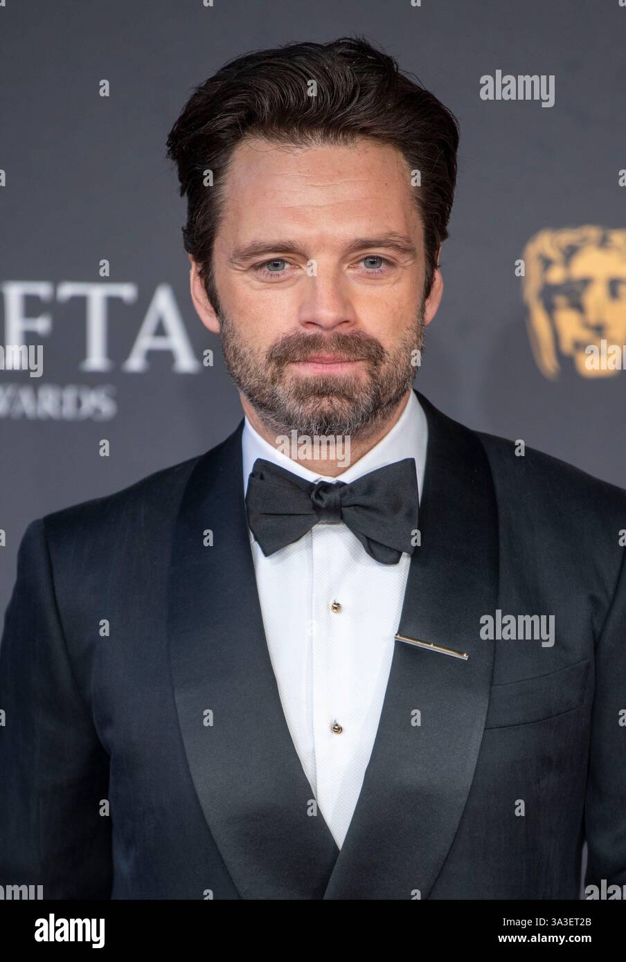 Sebastian Stan at the 78th British Academy Film Awards, Royal Festival ...