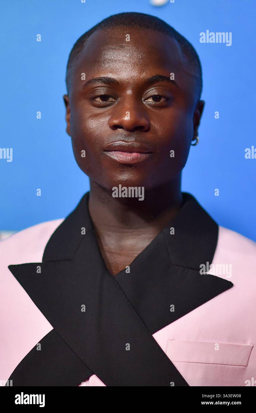 Idriss Kargbo arrives at the premiere of "Snow White" on Saturday ...