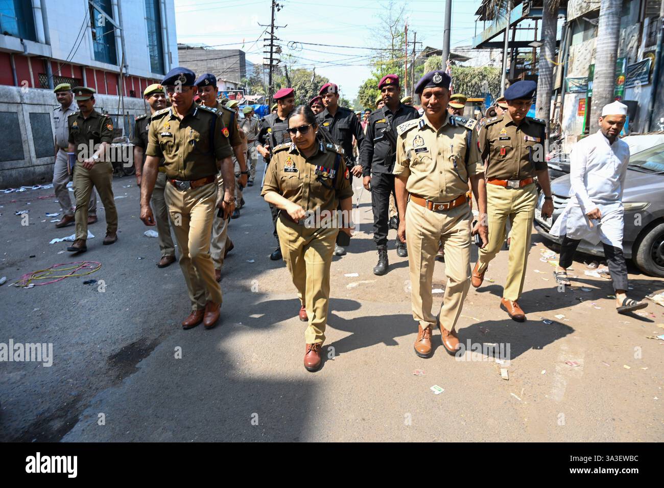 NOIDA, INDIA - MARCH 15: GBN Police Commissioner Laxmi Singh inspects ...