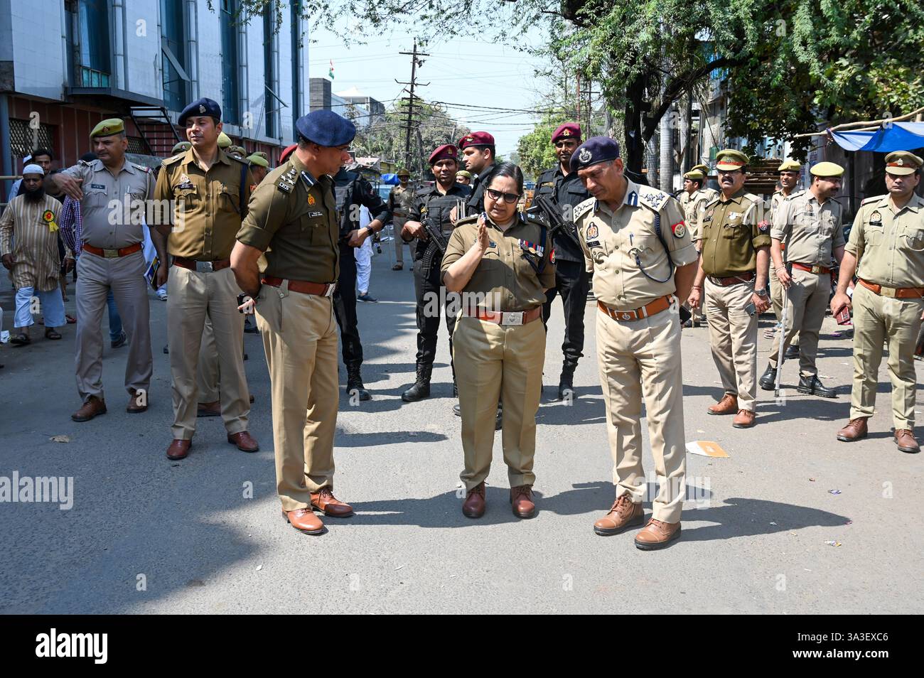 NOIDA, INDIA - MARCH 15: GBN Police Commissioner Laxmi Singh inspects ...