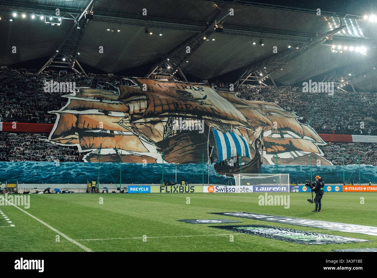 Tifo display during the UEFA Conference League round of 16 match ...