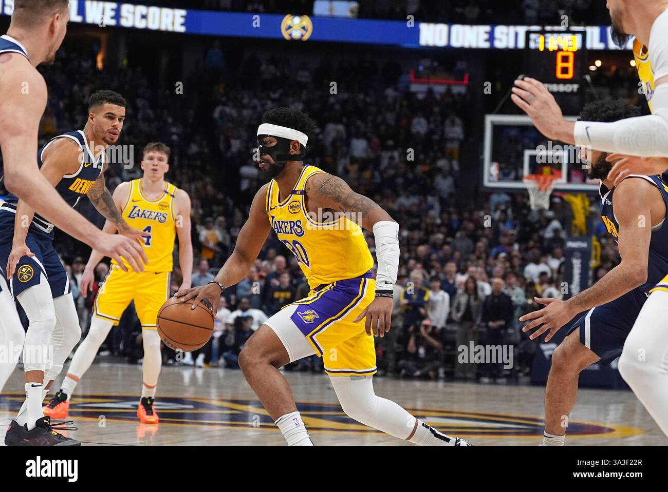 Los Angeles Lakers guard Jordan Goodwin (30) in the first half of an ...