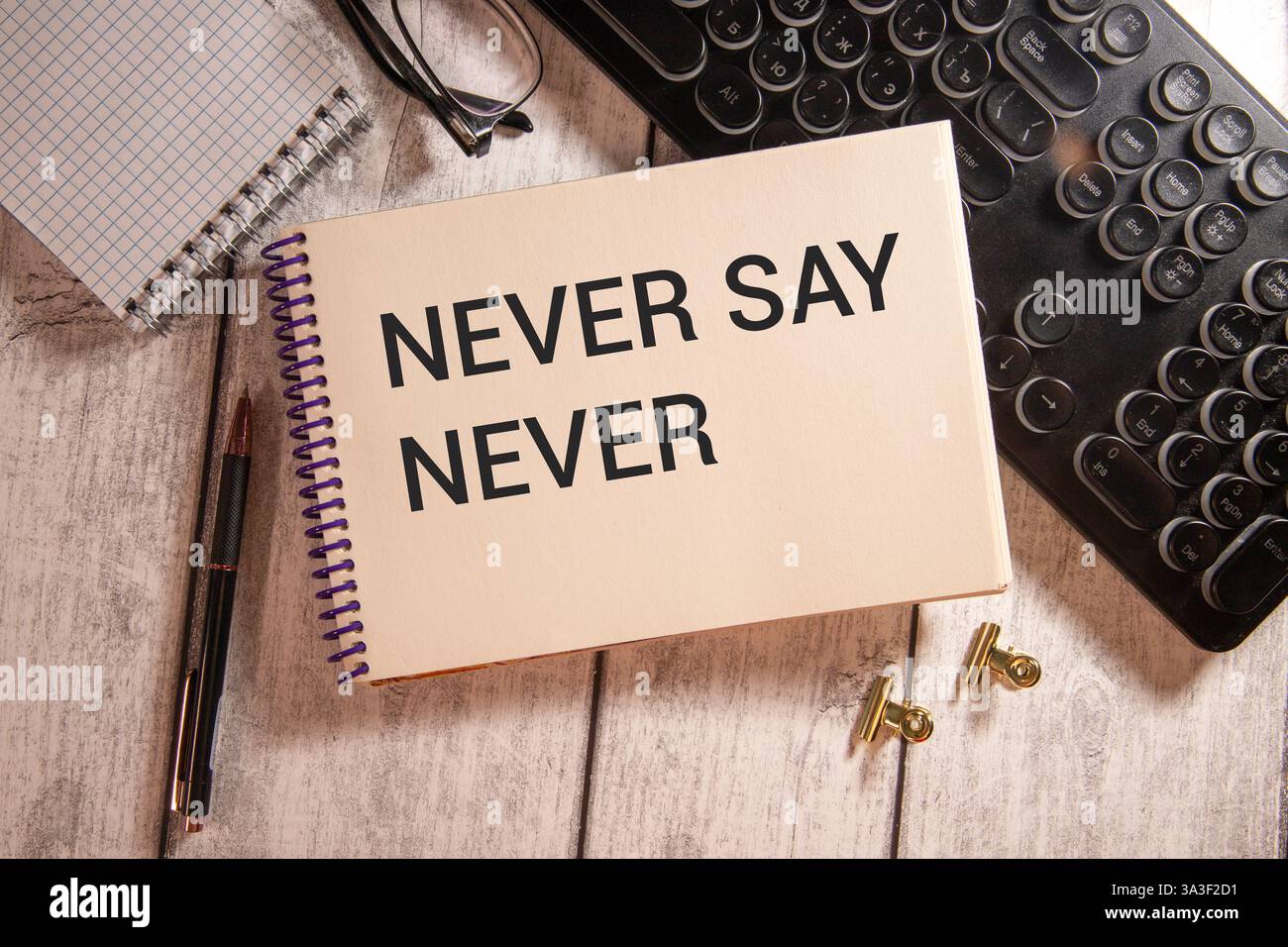 A motivational message on learning is captured in a notebook alongside ...