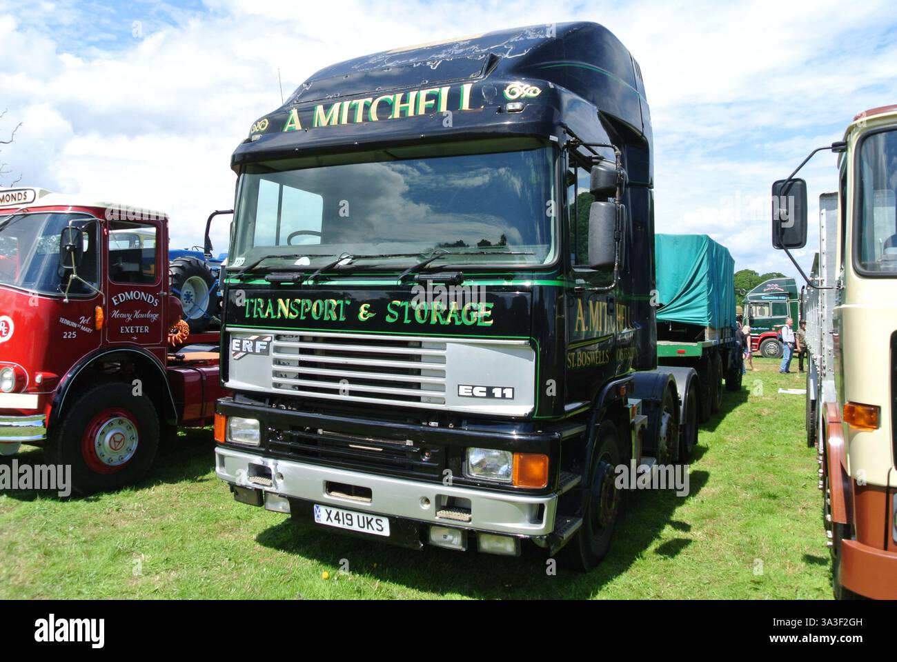 A 2000 ERF EC11 lorry parked on display at the 49th Historic Vehicle ...