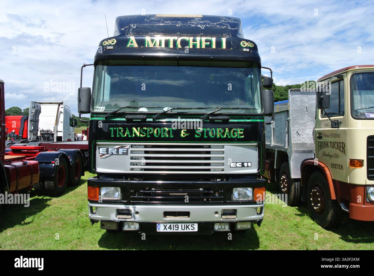 A 2000 ERF EC11 lorry parked on display at the 49th Historic Vehicle ...