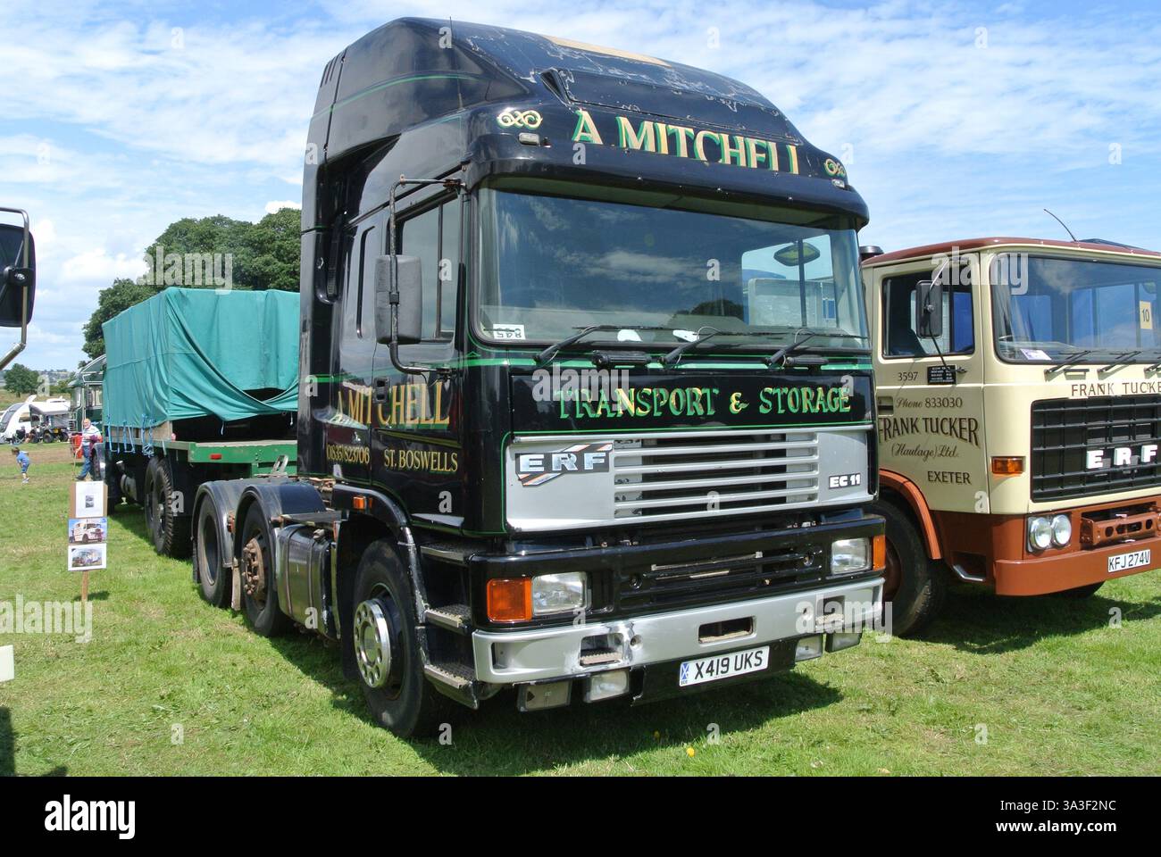 A 2000 ERF EC11 lorry parked on display at the 49th Historic Vehicle ...