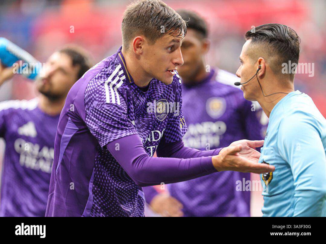 March 15, 2025: Orlando City defender Rodrigo Schlegel (15) tries to ...