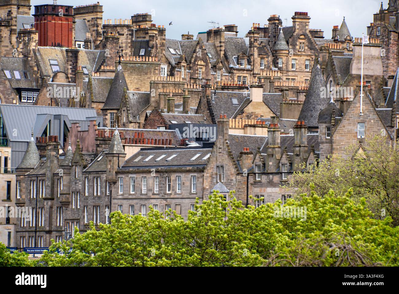 Rooftops of Edinburgh Old Town, Scotland Stock Photo - Alamy