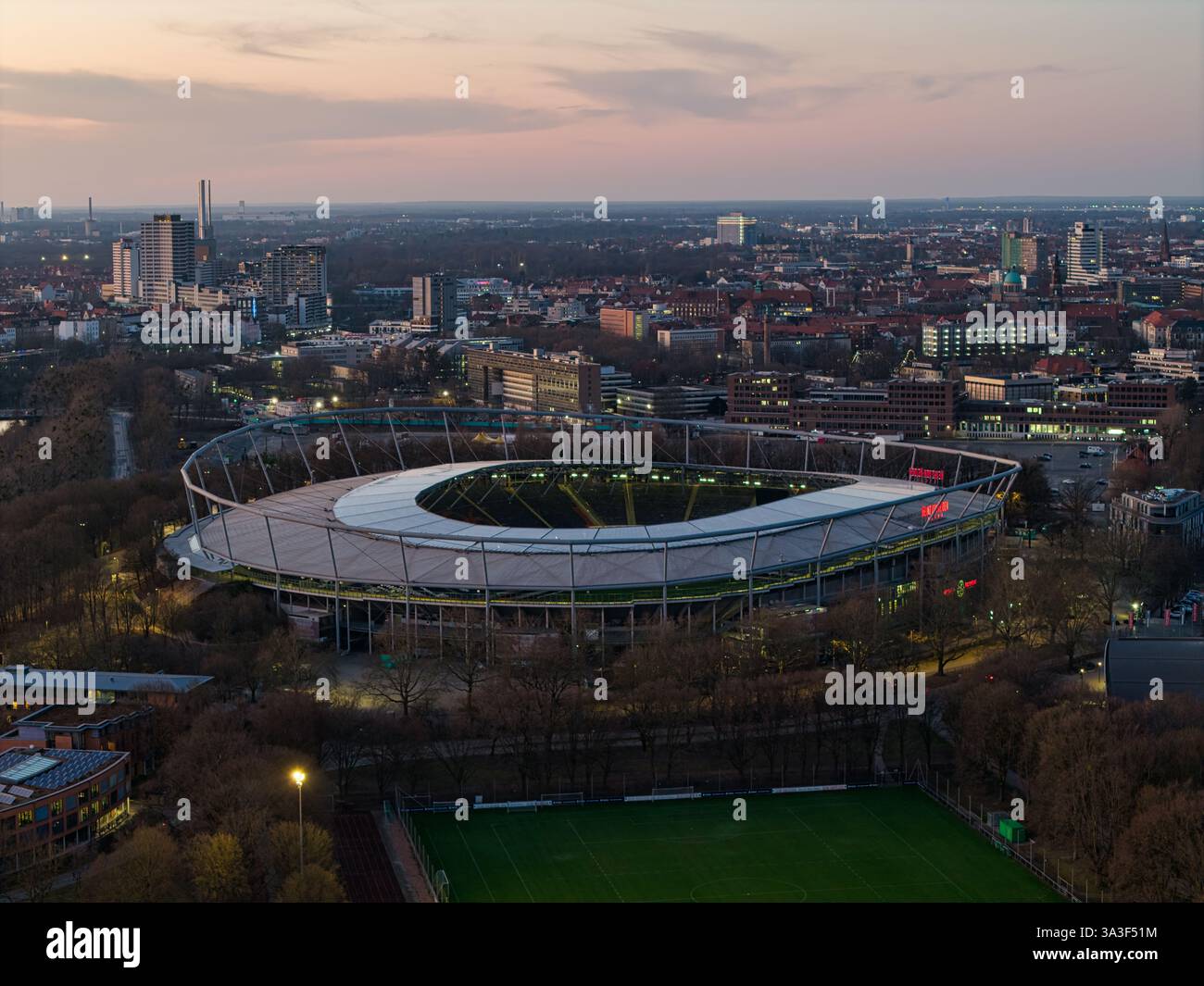 An Amazing and Stunning Aerial View of a Modern Stadium Arena Captured ...