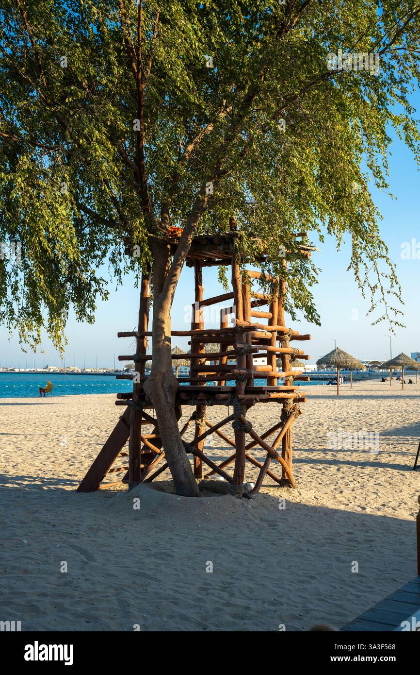 Beautiful beaches in Qatar. Al wakrah beach. Wakrah Souq Beach Stock ...