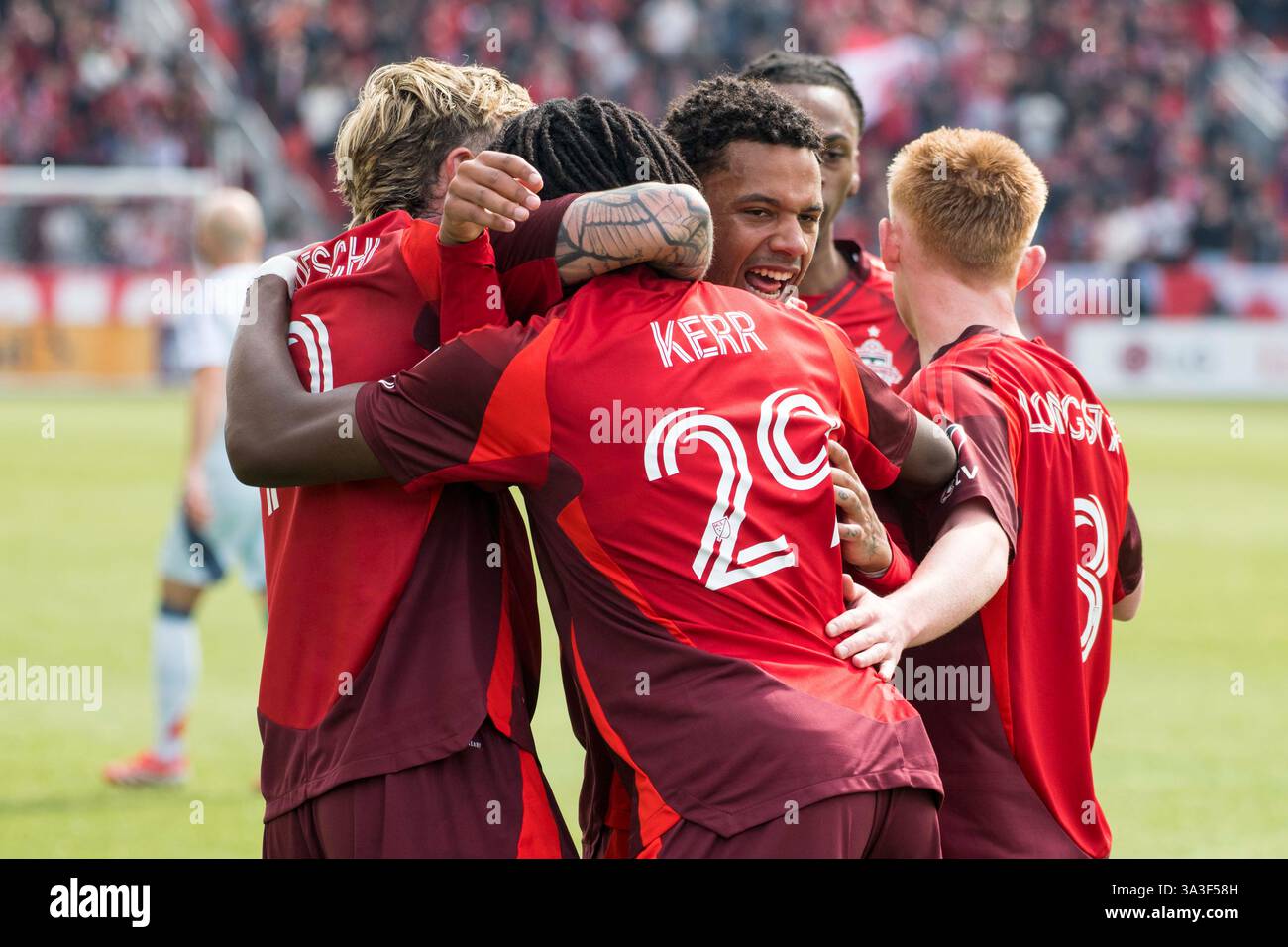 Toronto, Ontario, Canada. 15th Mar, 2025. Deandre Kerr #29 (C ...