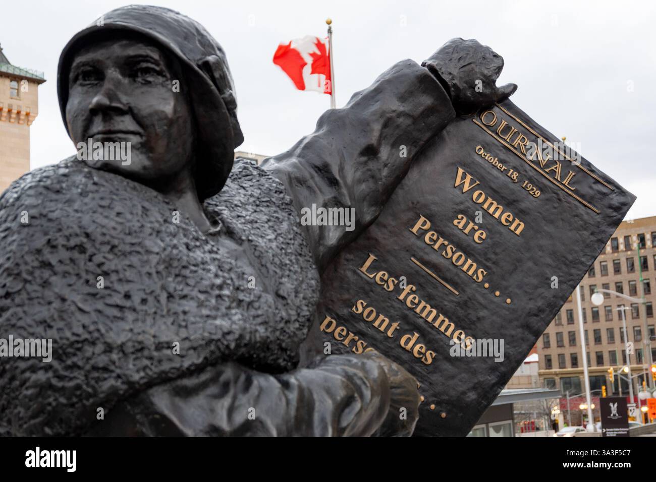 "Women Are Persons!" monument, a tribute to the Famous Five, stands ...