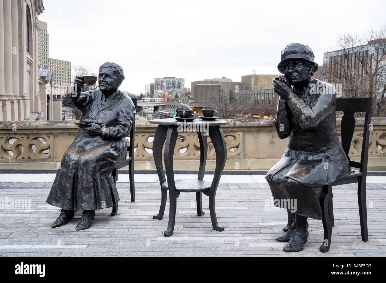 "Women Are Persons!" monument, a tribute to the Famous Five, stands ...