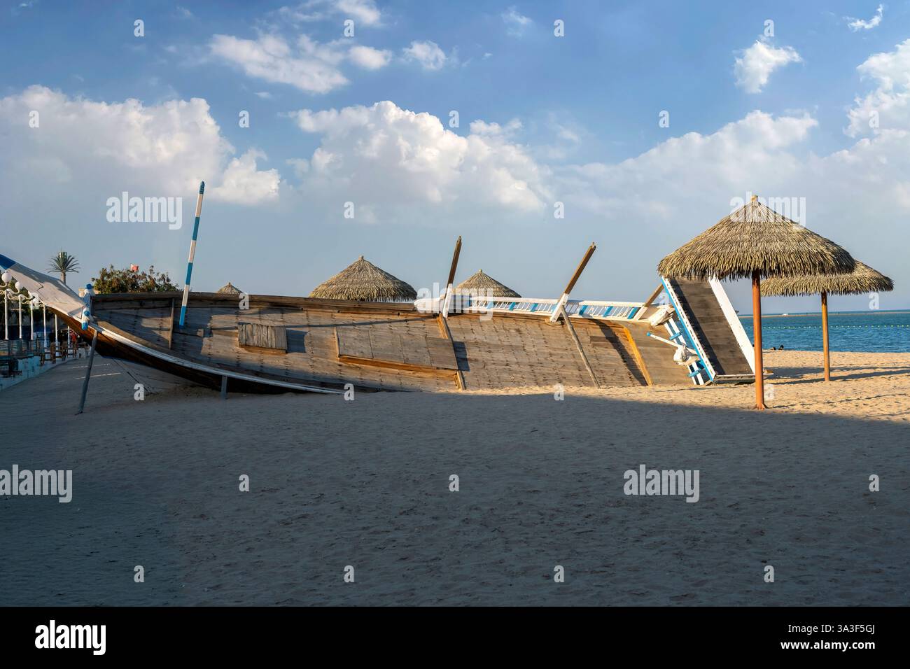 Wakra, Qatar- March 15, 2025: Beautiful beaches in Qatar. Al wakrah ...