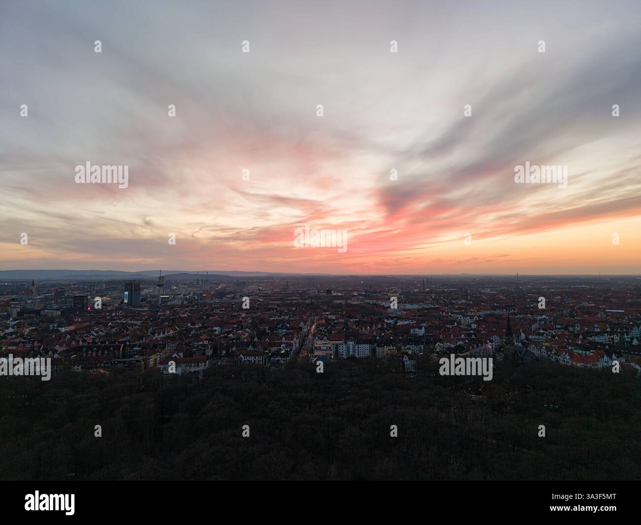 Experience the stunning aerial sunset that illuminates a diverse ...