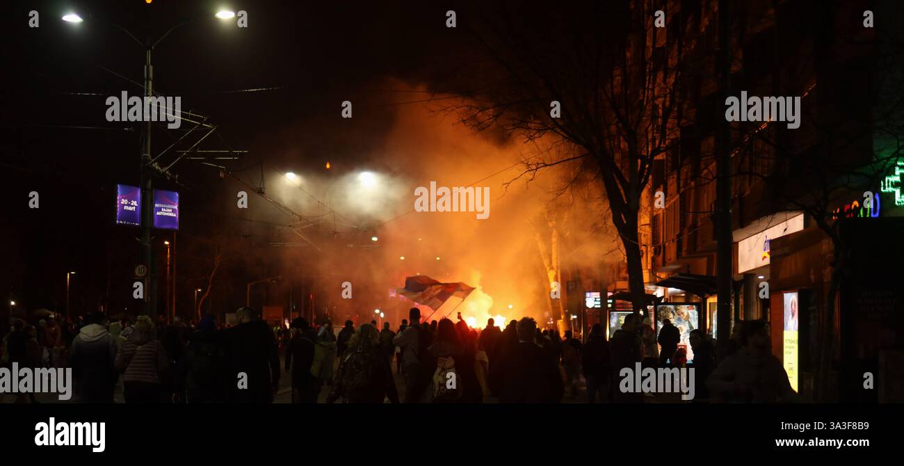 Belgrade, Serbia. 15th Mar, 2025. Anti-government protest, Belgrade ...